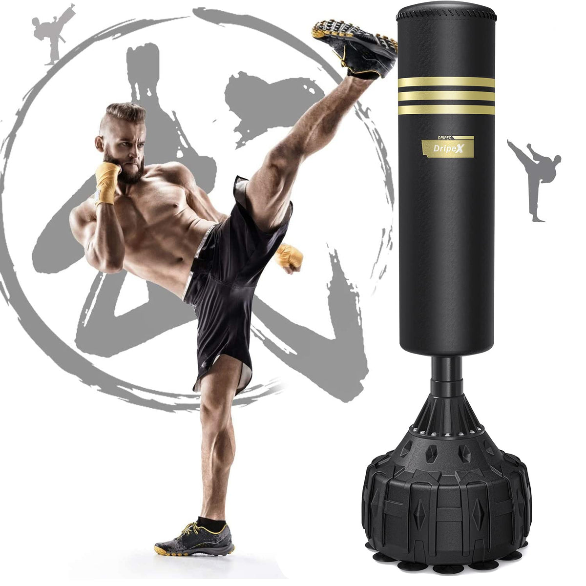 Dripex Freistehender Boxsack Standboxsäcke, MMA Boxpartner Boxing Trai ...